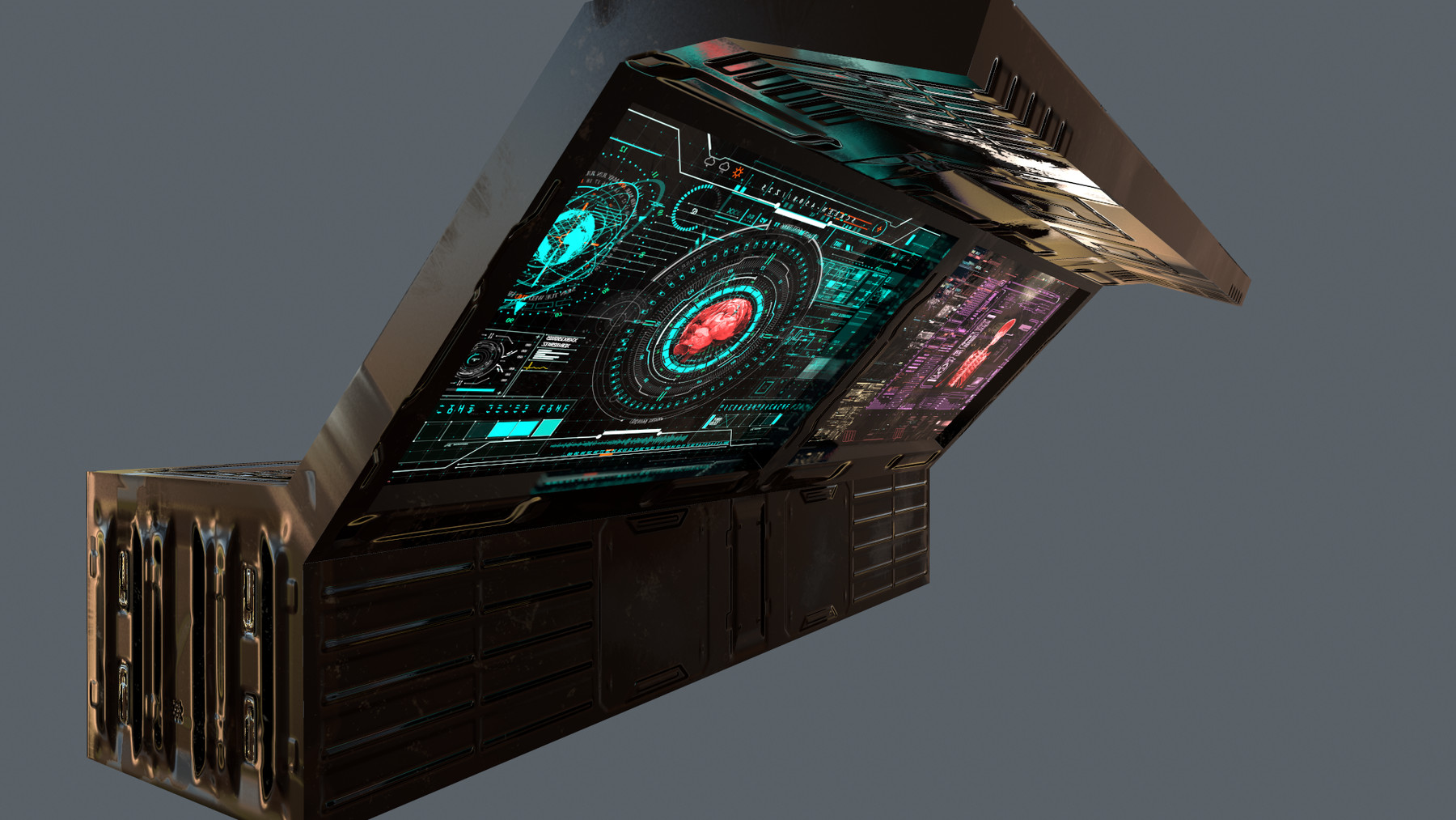 ArtStation - Scifi Modular Screen - Medical Computer Videogame - Unity ...