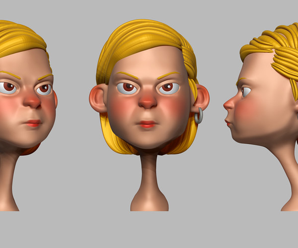 ArtStation - 3D Stylized Cartoon Faces Set (1) Zbrush Tools Files ...