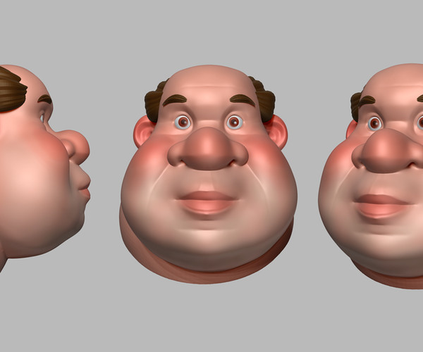 ArtStation - 3D Stylized Cartoon Faces Set (1) Zbrush Tools Files ...