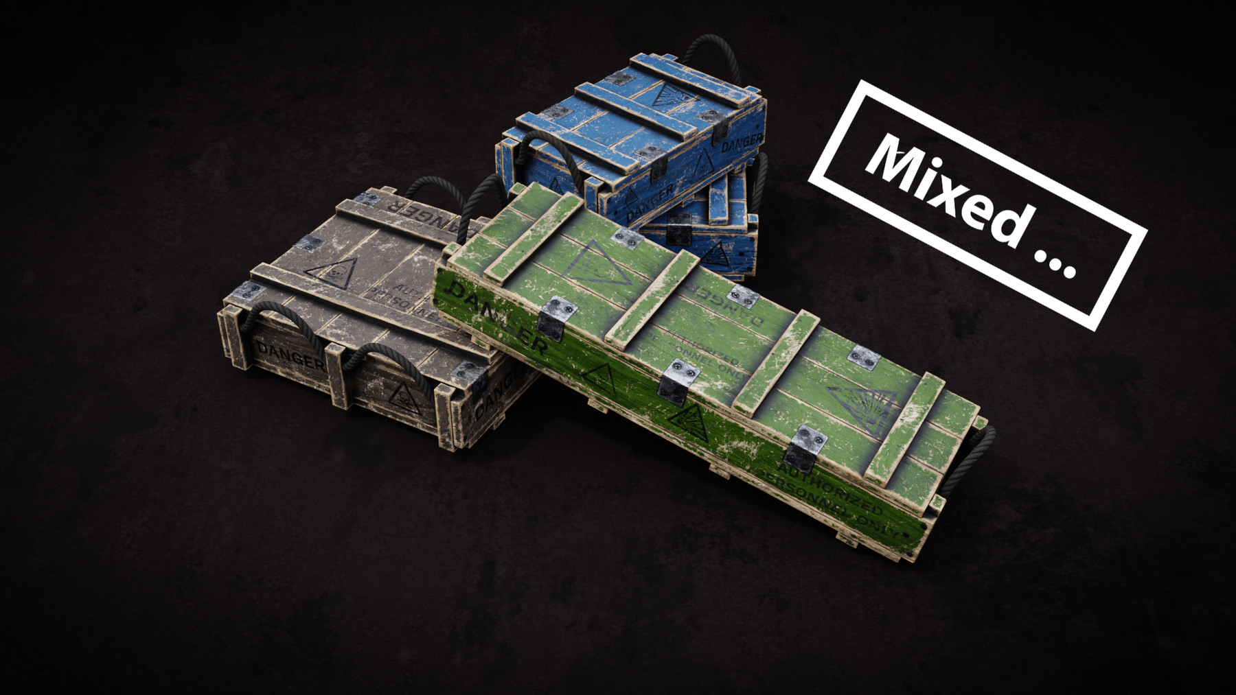 ArtStation - Wood Army Crates - Pack of 3 different Sizes with 4 ...