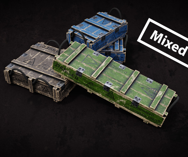 ArtStation - Wood Army Crates - Pack of 3 different Sizes with 4 ...