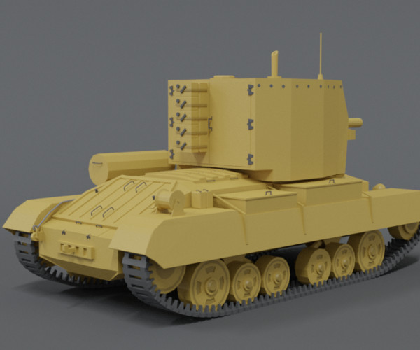 ArtStation - Low Poly Cartoon Bishop Tank | Game Assets