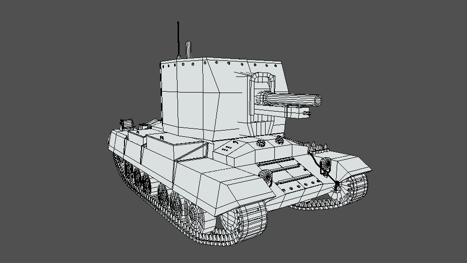 ArtStation - Low Poly Cartoon Bishop Tank | Game Assets