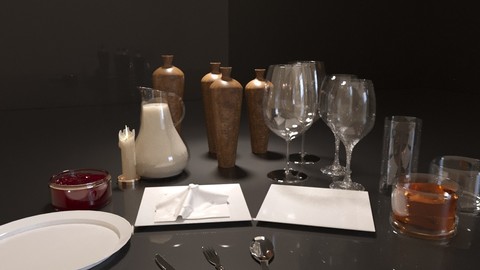 ArtStation - 3D Models - Dinner set | Resources