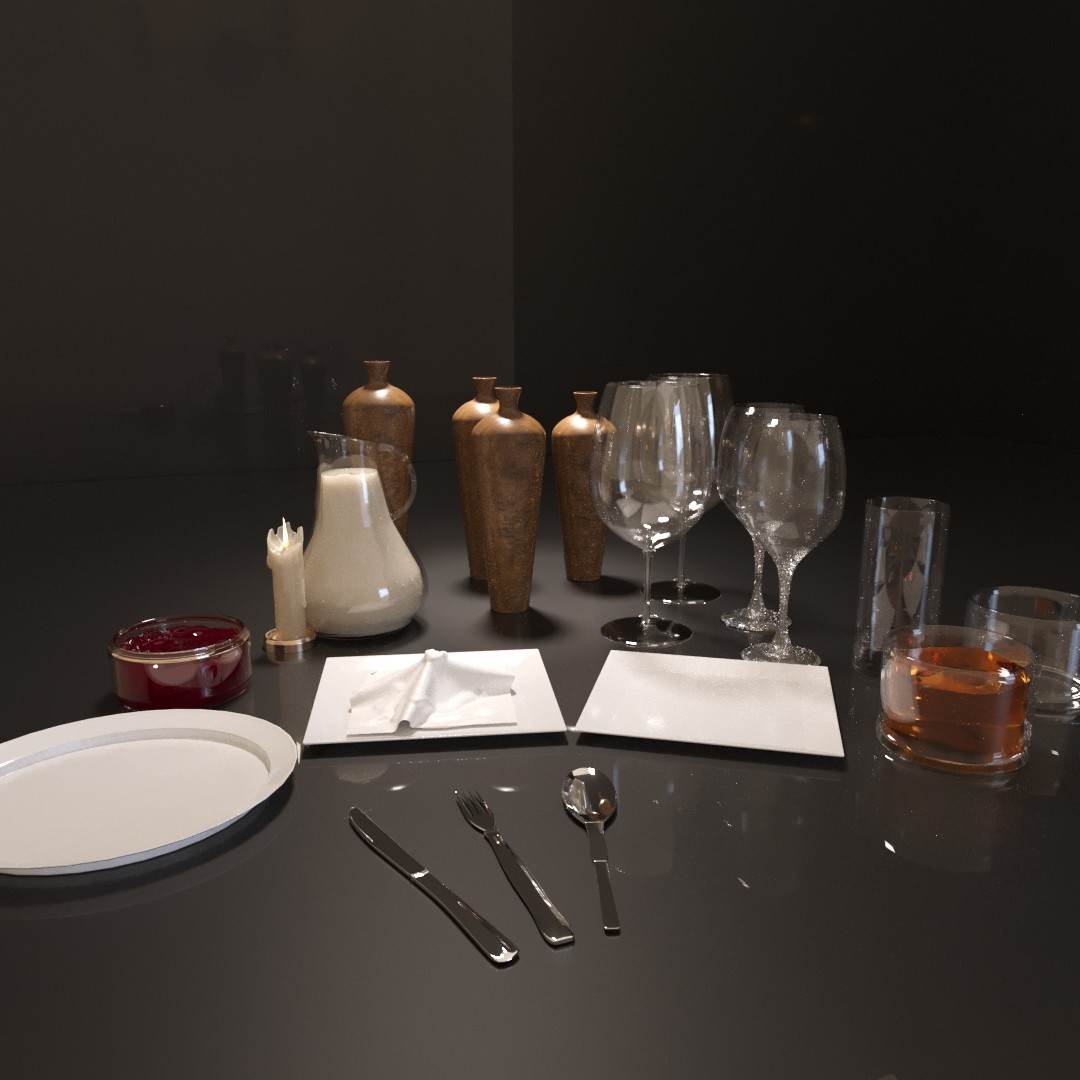 ArtStation - 3D Models - Dinner set | Resources