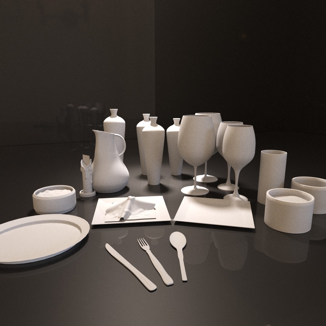 ArtStation - 3D Models - Dinner set | Resources