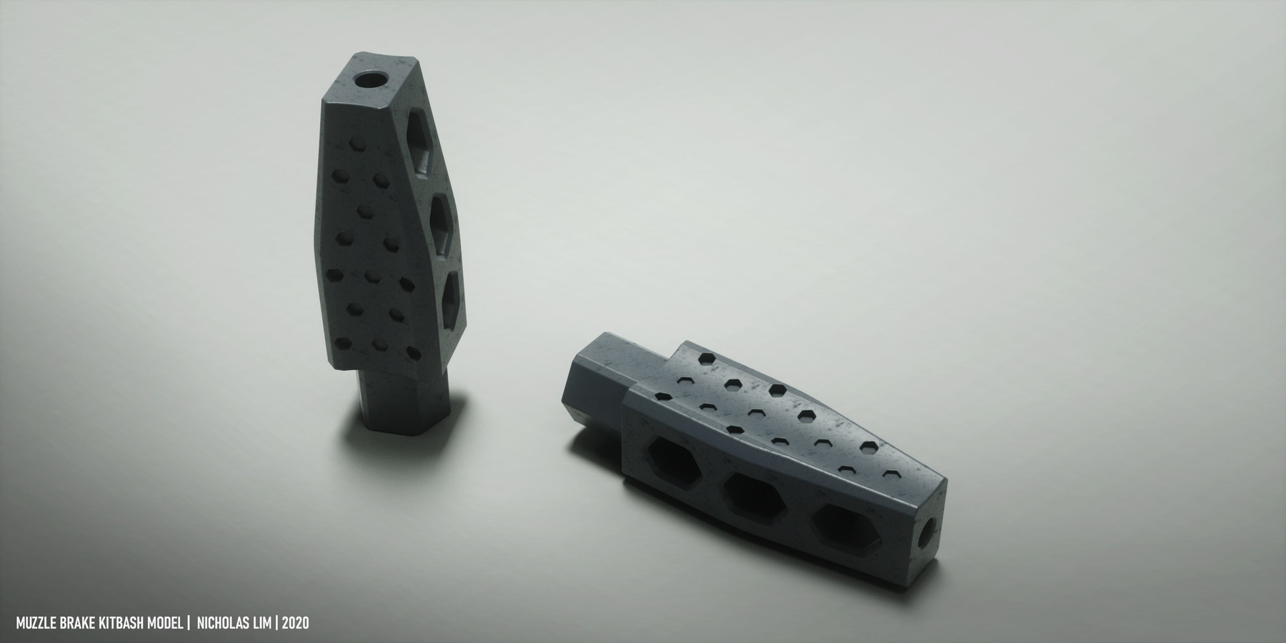 ArtStation - Rifle Muzzle Brake Kitbash Model (Sample) | Resources