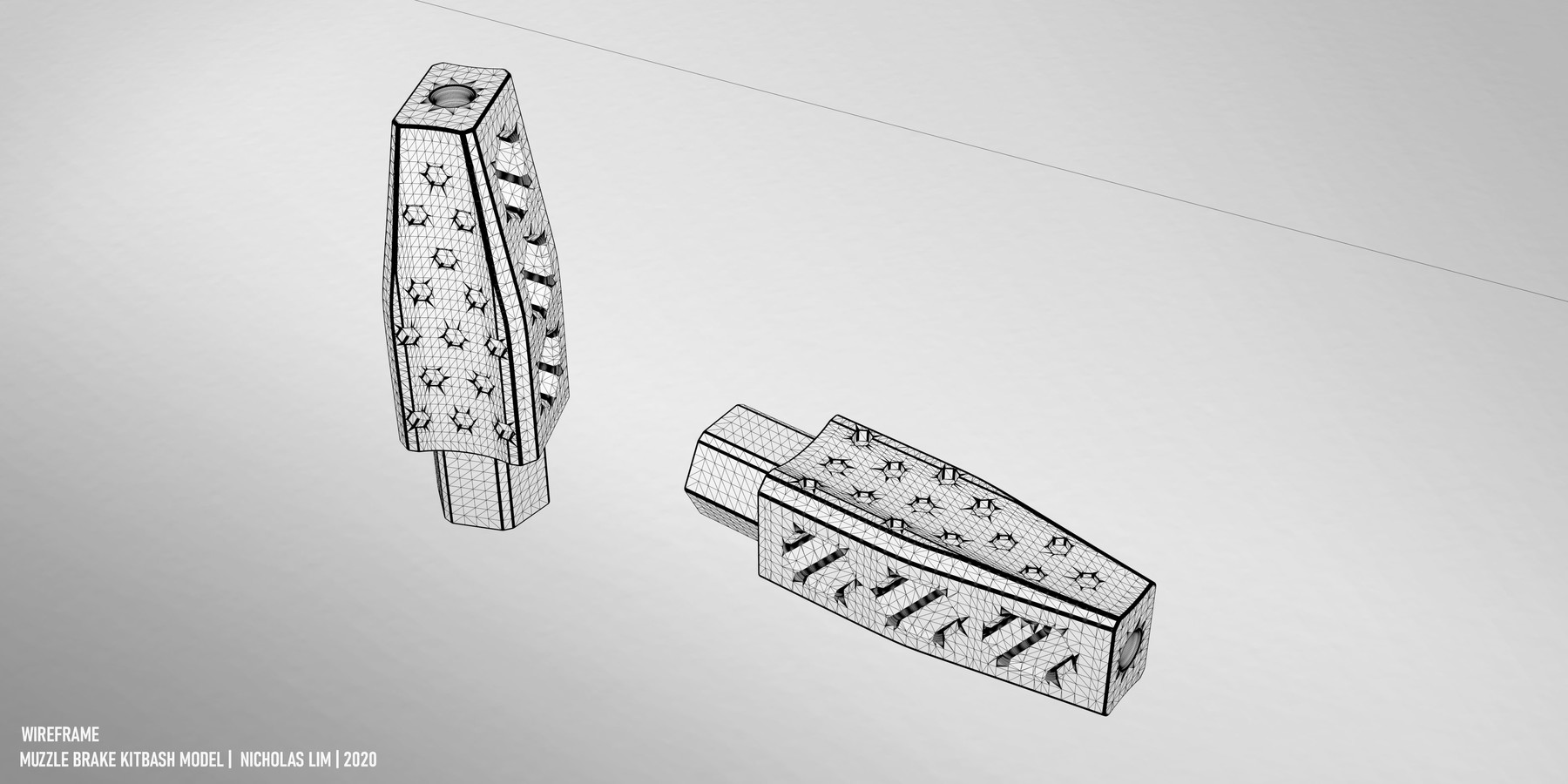 ArtStation - Rifle Muzzle Brake Kitbash Model (Sample) | Resources