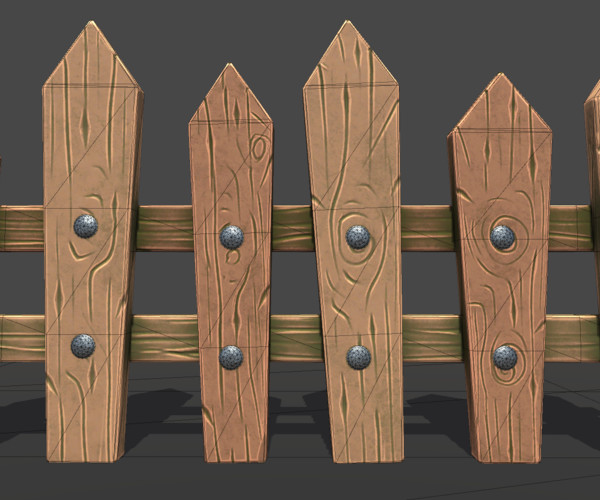 ArtStation - Stylized modular wooden fences pack | Game Assets