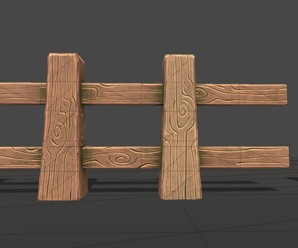 ArtStation - Stylized modular wooden fences pack | Game Assets