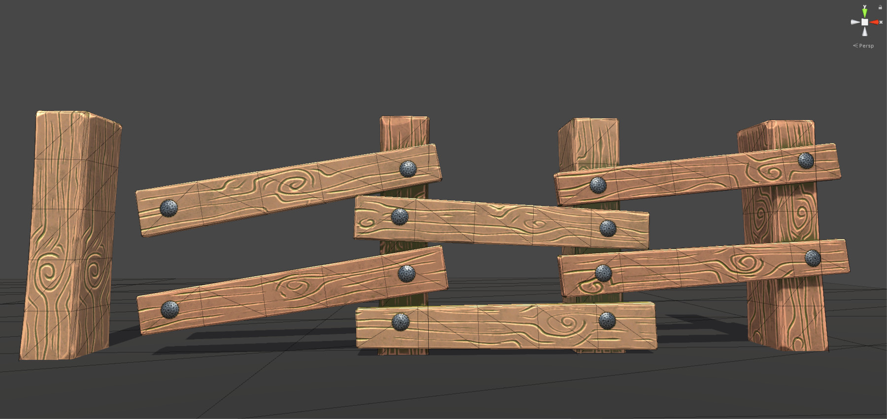 ArtStation - Stylized modular wooden fences pack | Game Assets