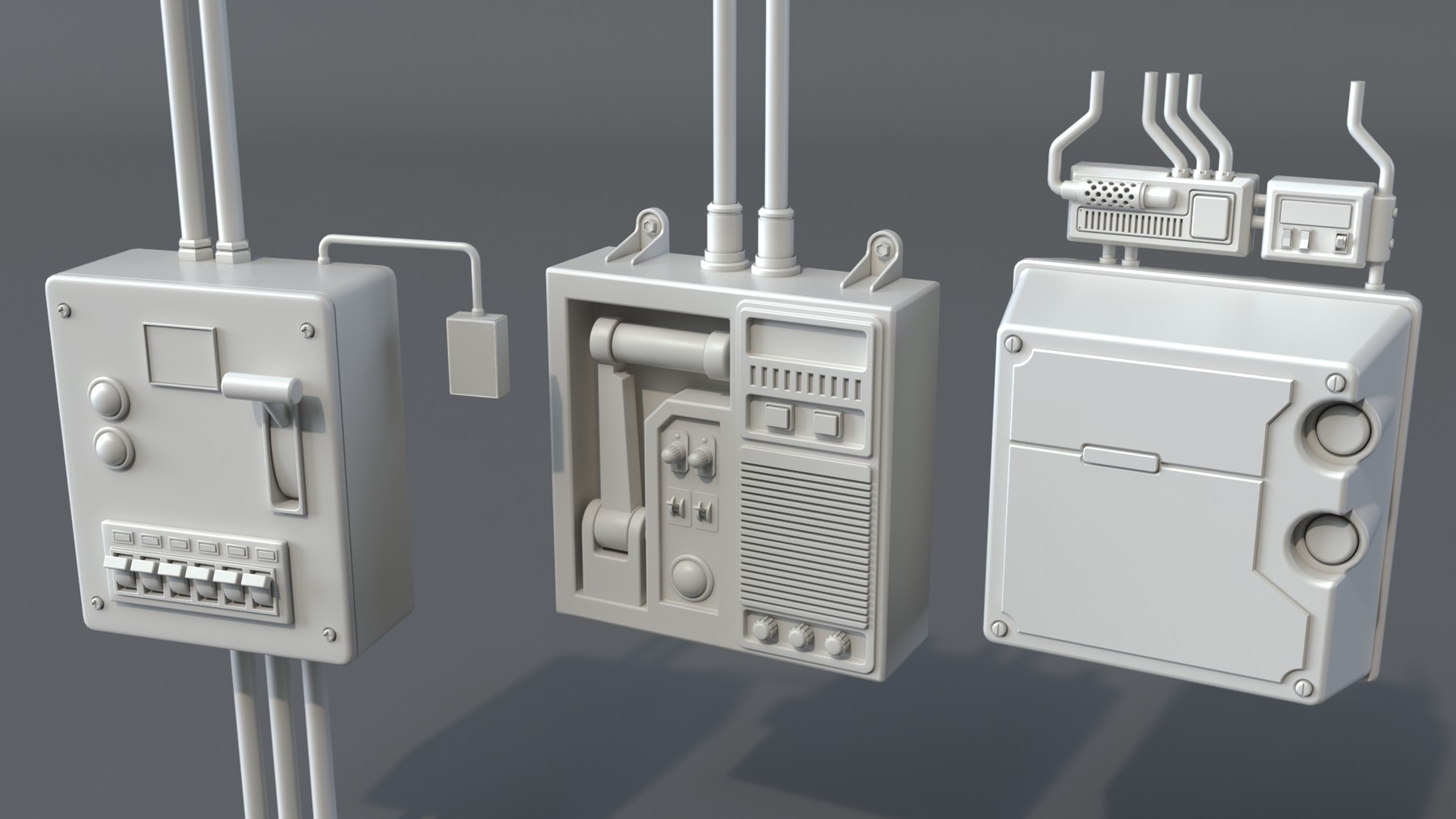 ArtStation - Industrial Switches - 20 pieces | Game Assets