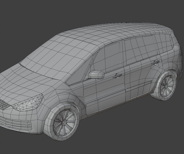 ArtStation - Minivan Car Generic Lowpoly 3D Model | Game Assets