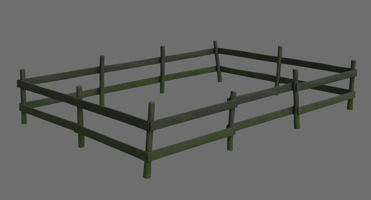ArtStation - Wooden Fence 1B | Game Assets