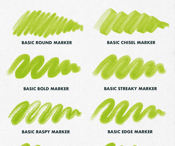 ArtStation - MARKER BRUSHES FOR PROCREATE 5 | Brushes