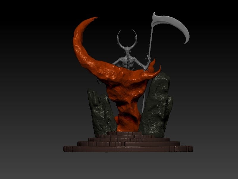 ArtStation - 3d character of my authorship. Hellish demon sitting on ...