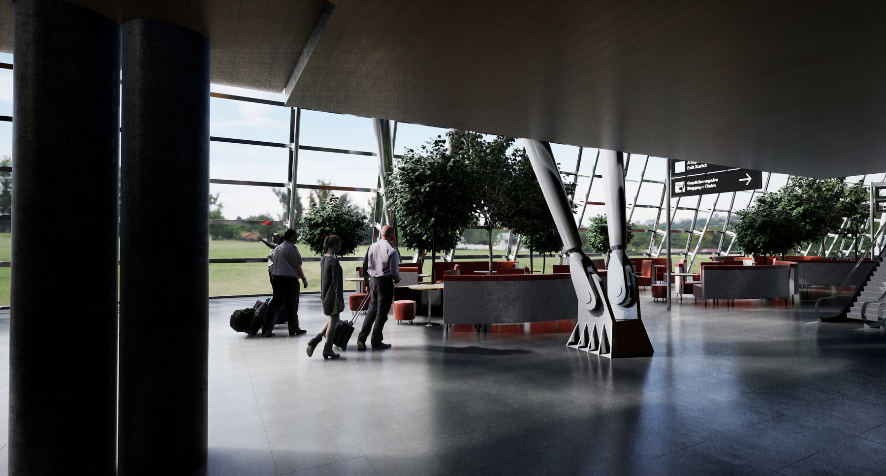 ArtStation - Airport terminal 3 in UE4 (Unreal engine 4.25 Ray tracing ...