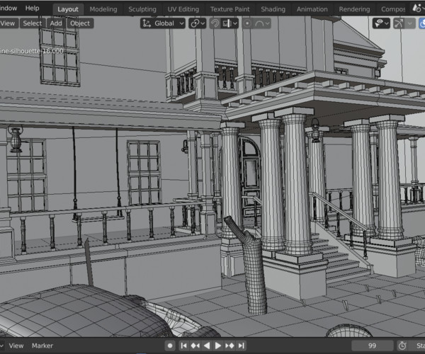 ArtStation - Haunted house 3d model | Game Assets