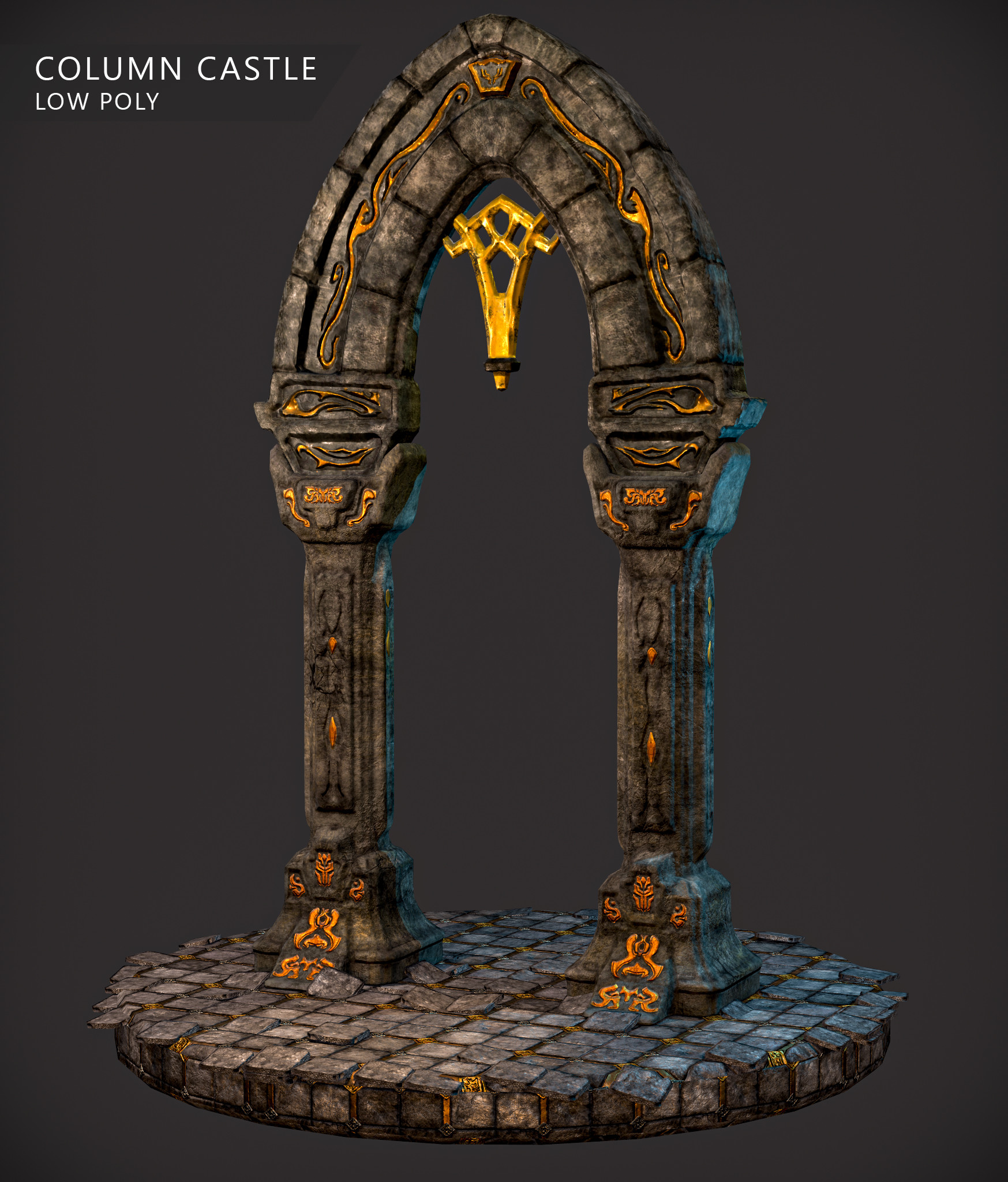 ArtStation - Column Castle - Low Poly - Ready to Game | Game Assets