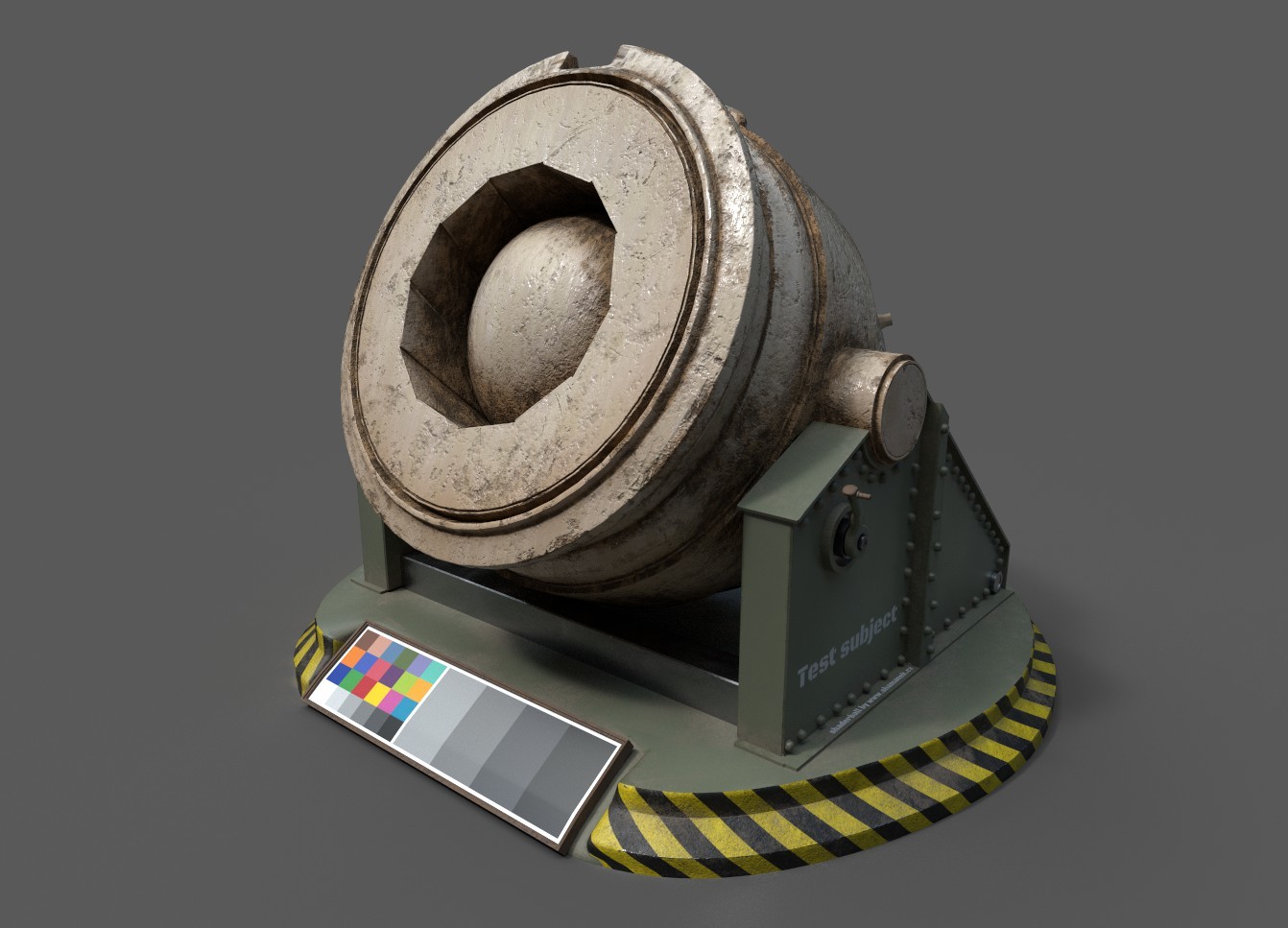 ArtStation - PBR 3D model - Shader ball with color chart for hard ...