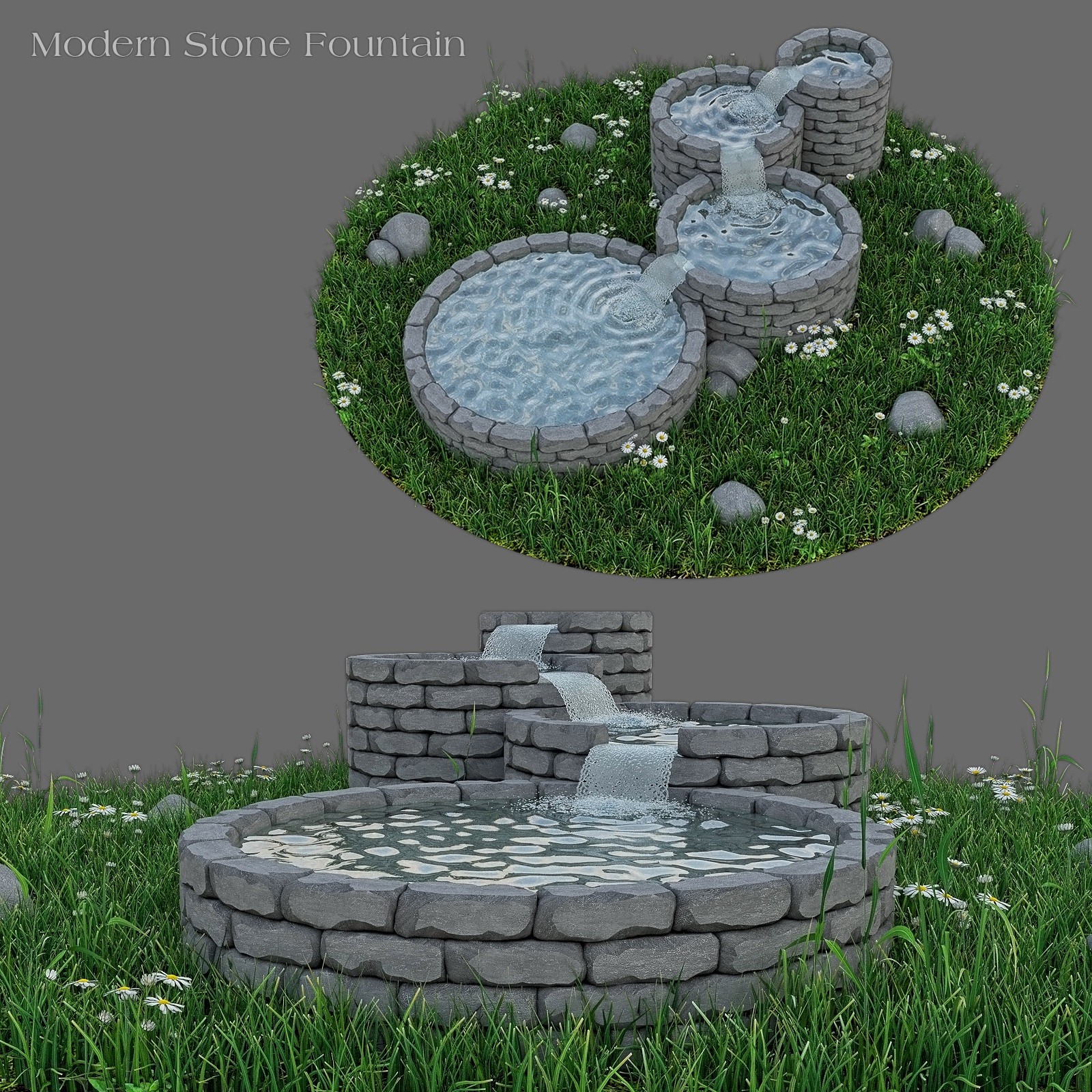 ArtStation - Modern Stone Fountain | Resources