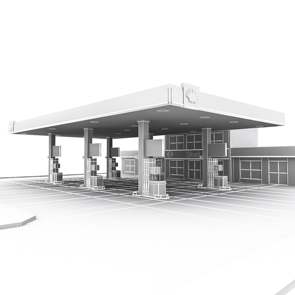 ArtStation - 3D Gas Station | Resources