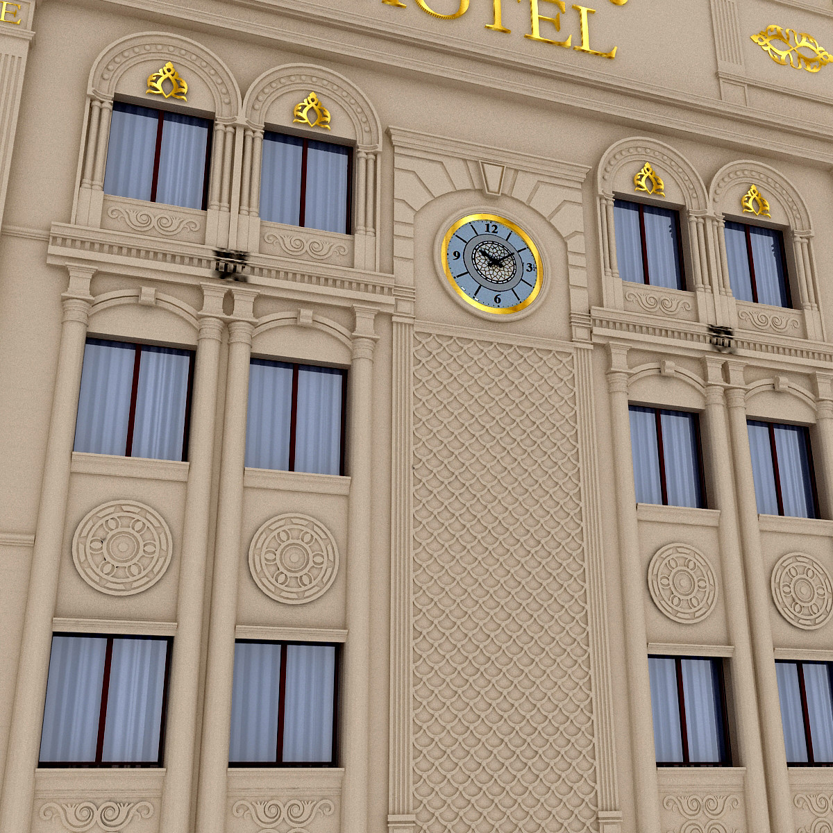 ArtStation - Classical Hotel Building | Resources