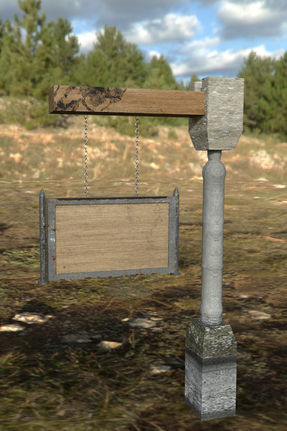 ArtStation - All in one package - 5 Old sign Models - Low Poly | Game ...