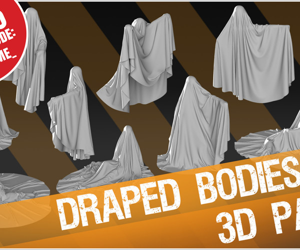 ArtStation - 3D Pack: Draped Bodies (Cloth) | Resources