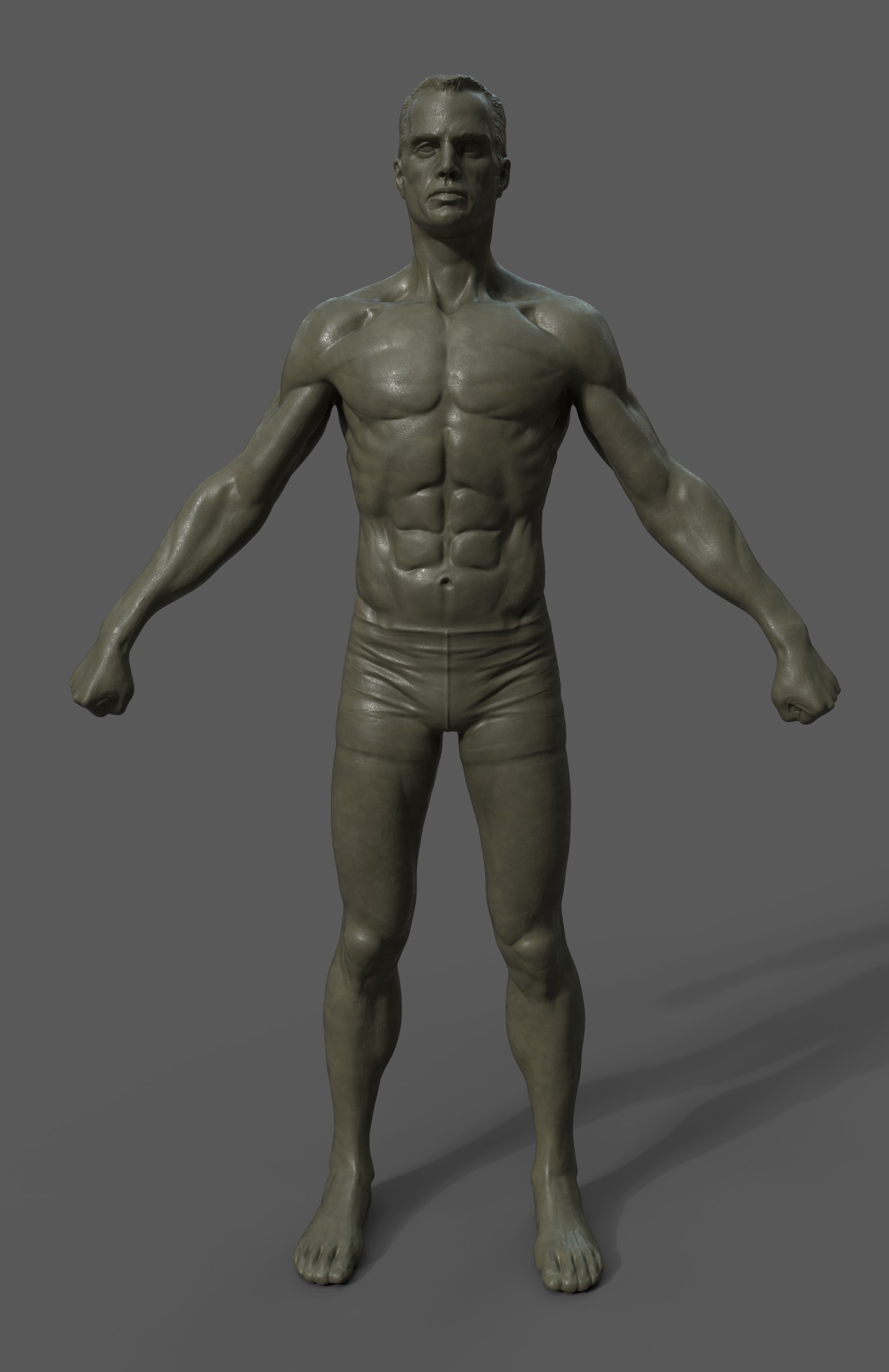 ArtStation - Athletic Man Base and High-Res with UV | Resources