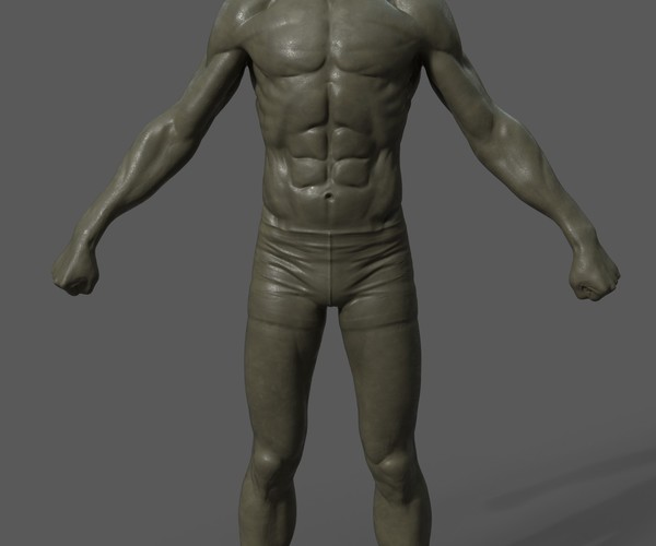 ArtStation - Athletic Man Base and High-Res with UV | Resources