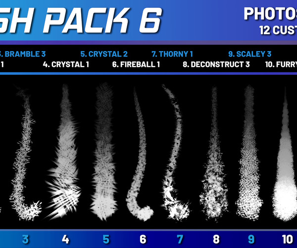 ArtStation - SHIDOOK BRUSH PACK 6 (Photoshop CS6+) | Brushes