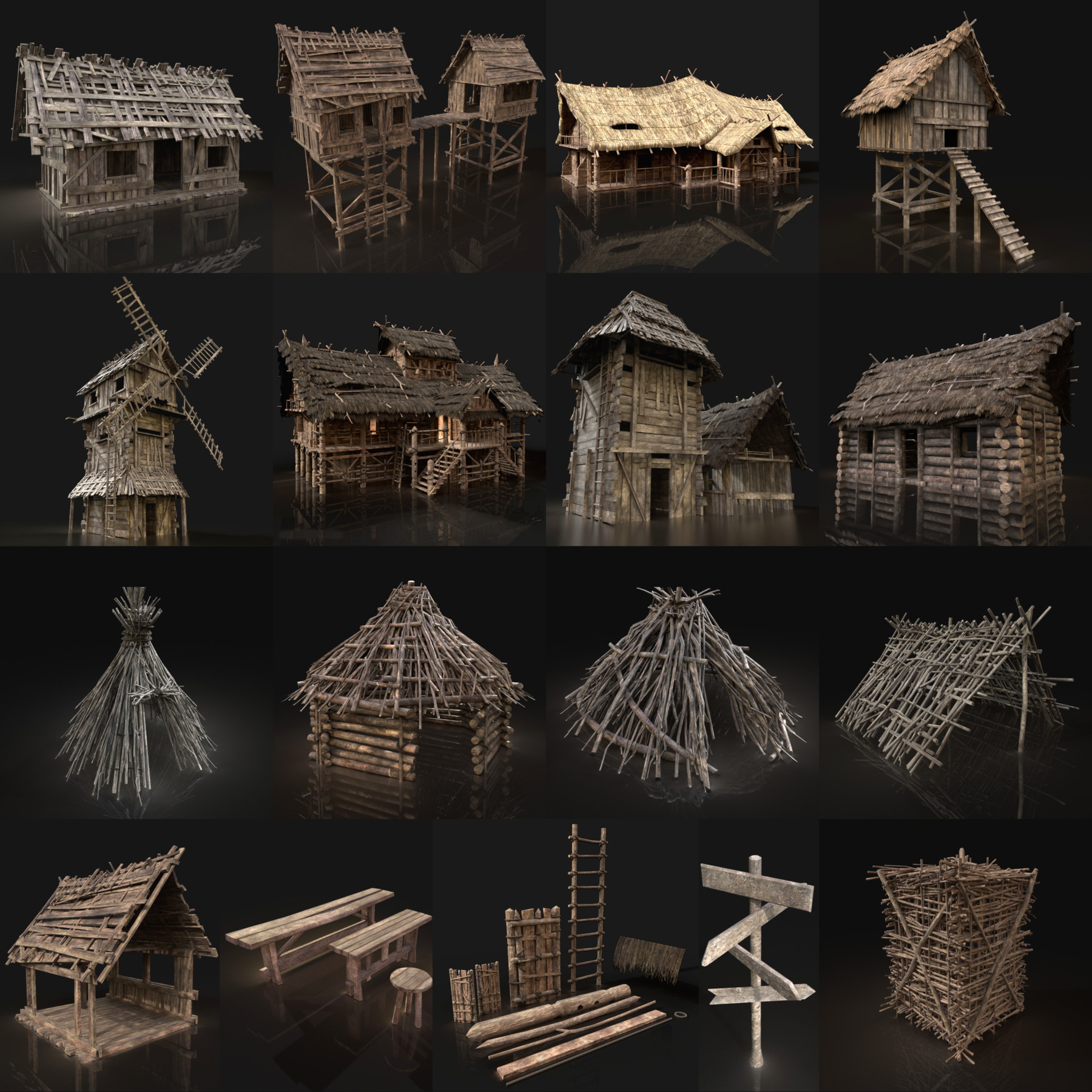 ArtStation - NEXT GEN AAA GIGAPACK MEDIEVAL VILLAGE CITY BUILDER PACK ...
