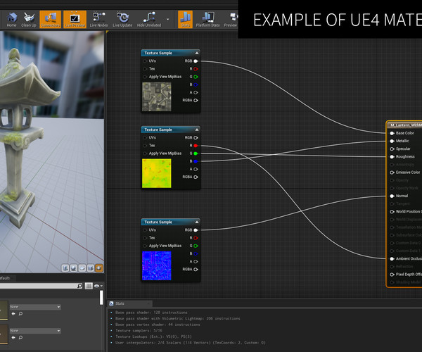 ArtStation - Japanese Stone Lantern - LowPoly, Handpainted, UE4 Ready ...