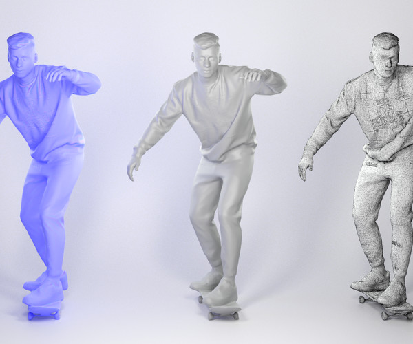 ArtStation - Young sporty man on a skateboard 134 | Game Assets