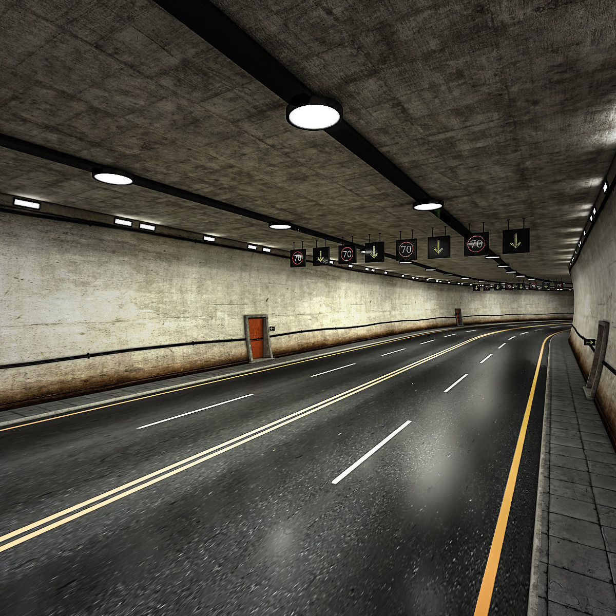 ArtStation - Road Tunnel 3D model | Game Assets