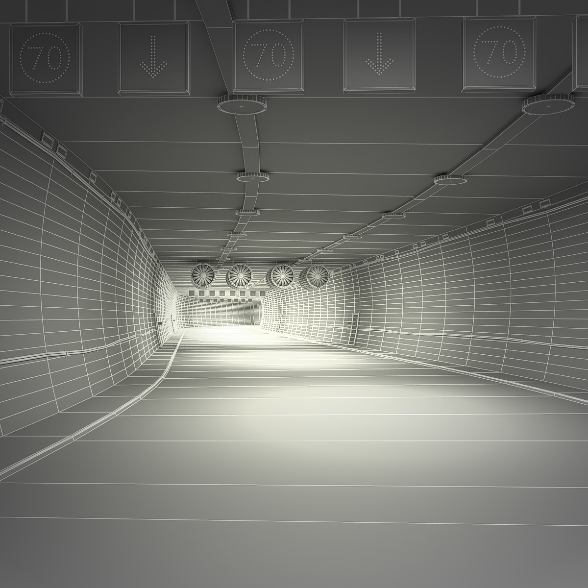 ArtStation - Road Tunnel 3D model | Game Assets