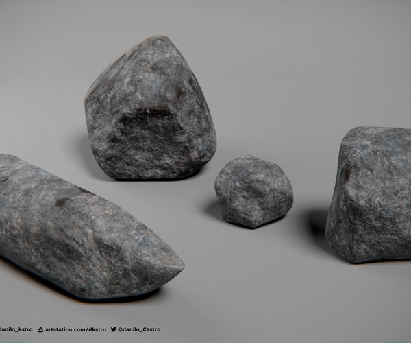 ArtStation - Rocks | 3D model | 2K Textures | Resources