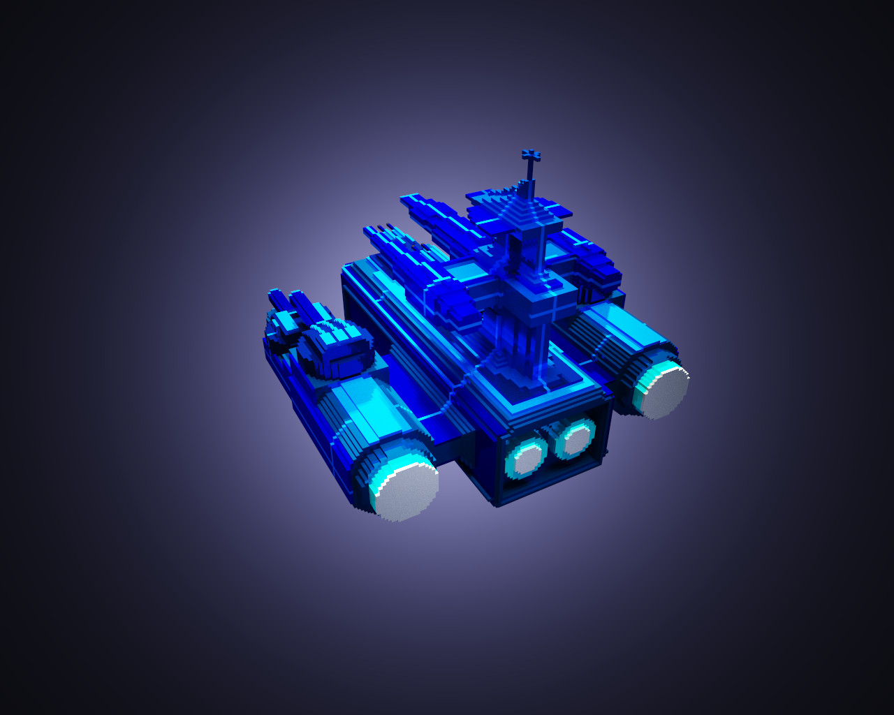 ArtStation - 3d voxel spaceship | Game Assets