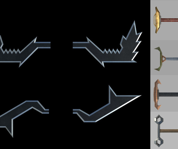 ArtStation - Medieval Sword Pack - Modular Weapons | Resources