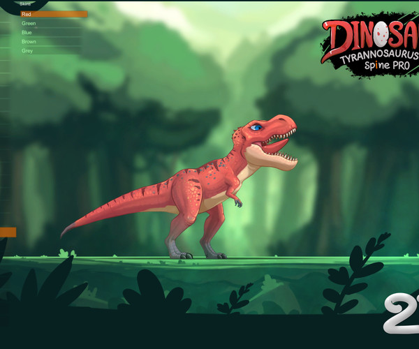 ArtStation - 2D Dinosaur-T Rex Character (Spine) | Game Assets