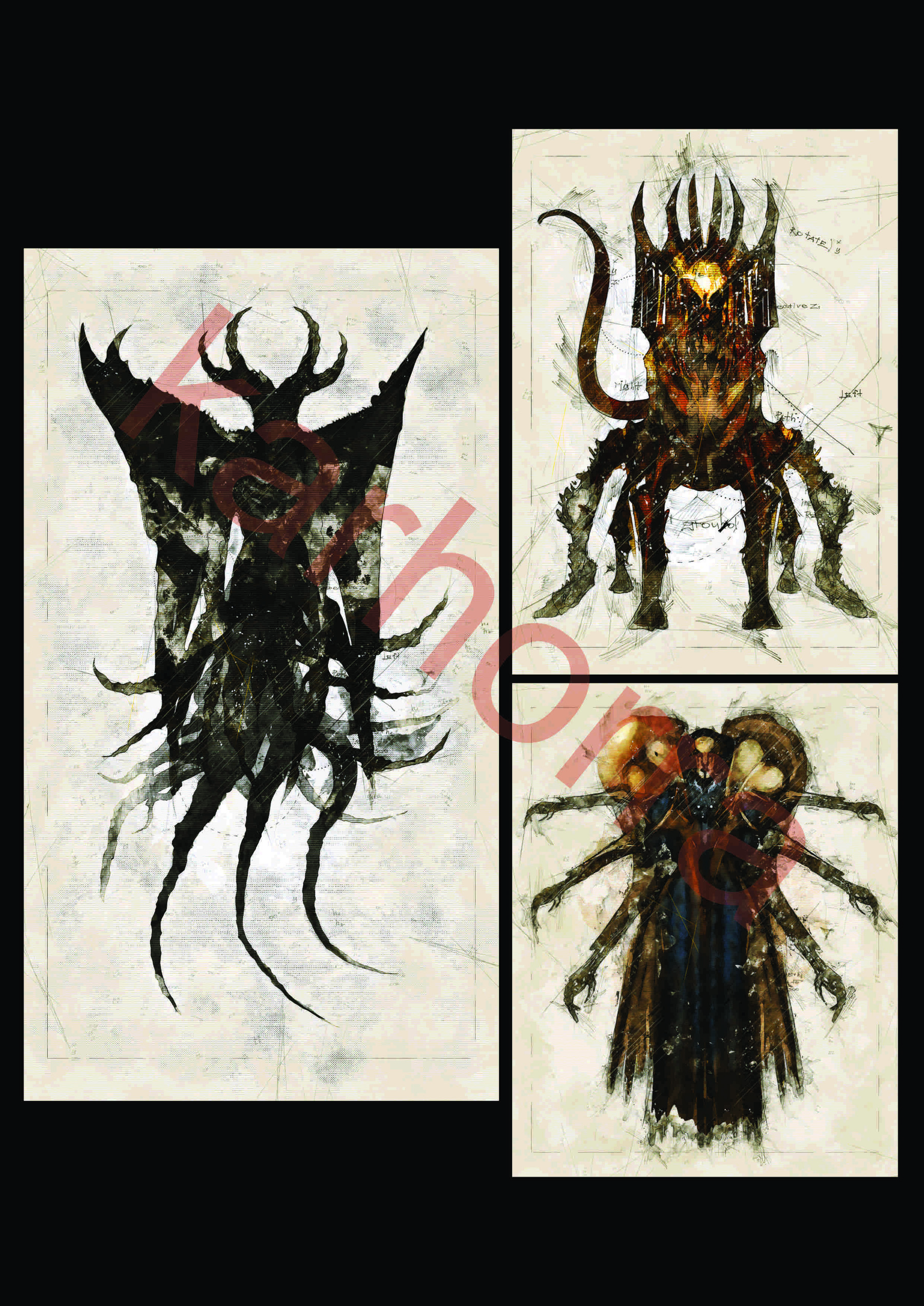 ArtStation - HORRORS – a pack of monster illustrations | Game Assets