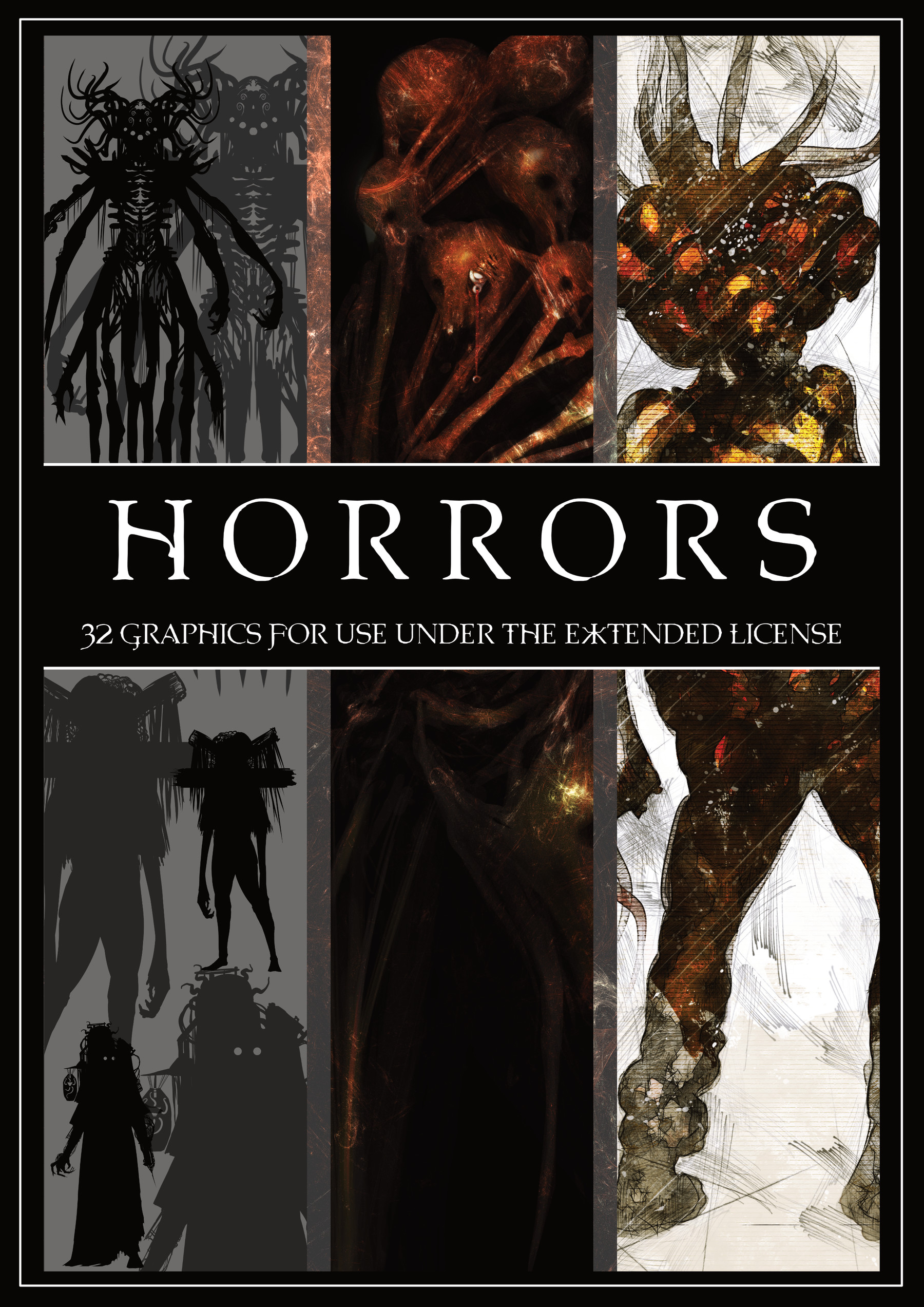 ArtStation - HORRORS – a pack of monster illustrations | Game Assets