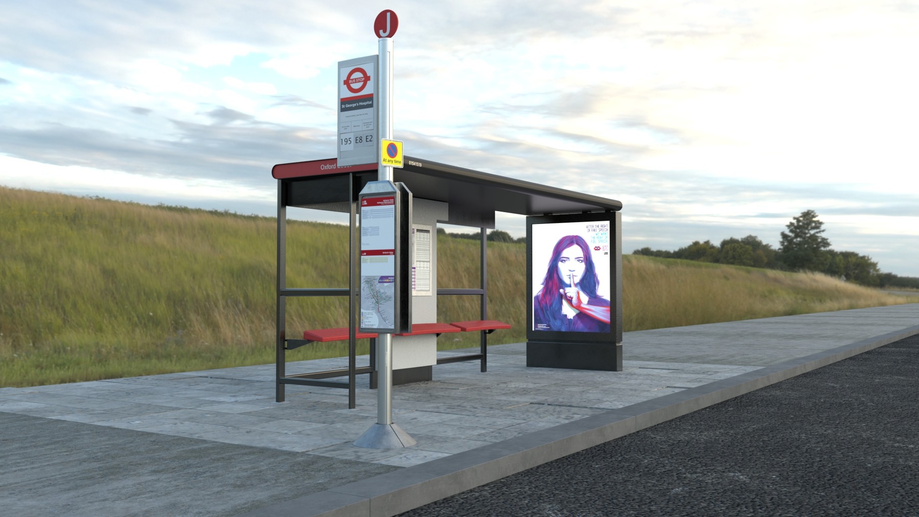 ArtStation - 3D Bus Stop Model | Resources