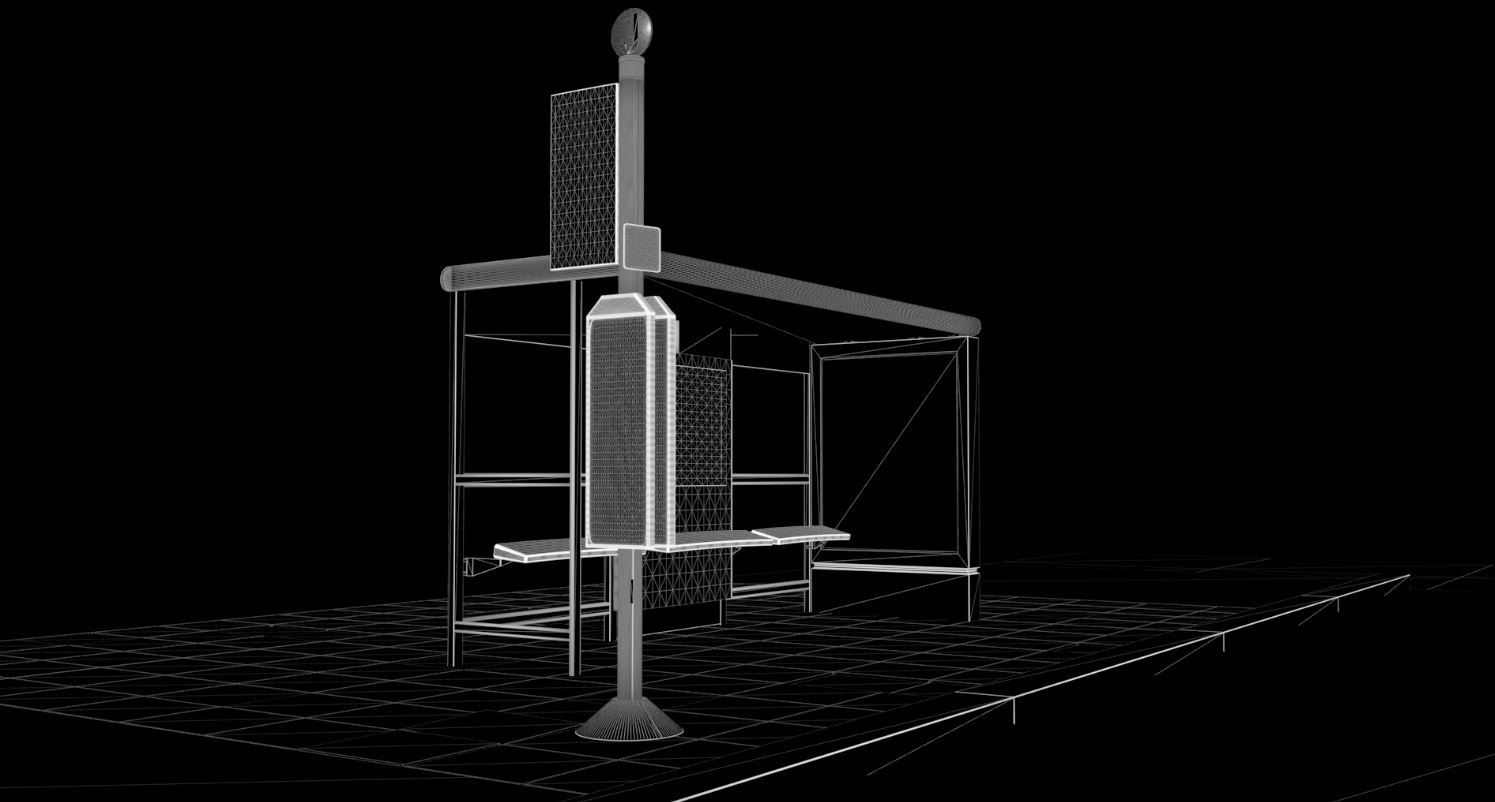 ArtStation - 3D Bus Stop Model | Resources