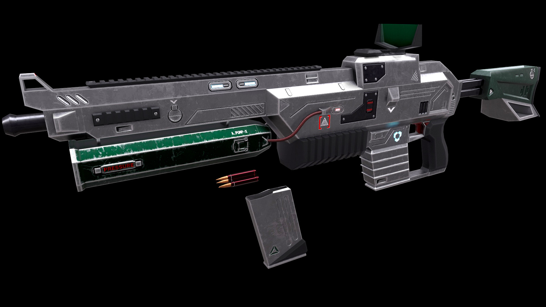 ArtStation - Sci-fi Rifle (Magazine, Bullets, Triger, Eject Button ...