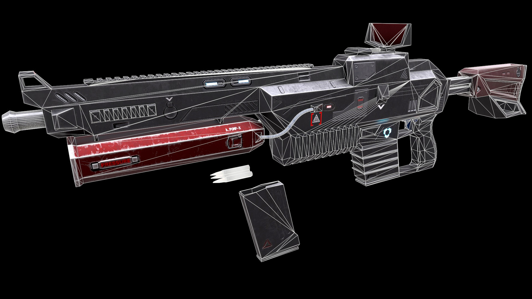 ArtStation - Sci-fi Rifle (Magazine, Bullets, Triger, Eject Button ...