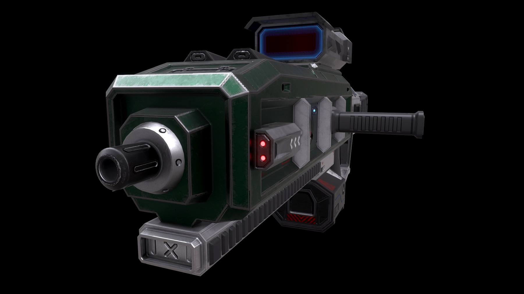 ArtStation - Sci-fi Heavy Machine Gun (Scope, Magazine, Bullets, Triger ...