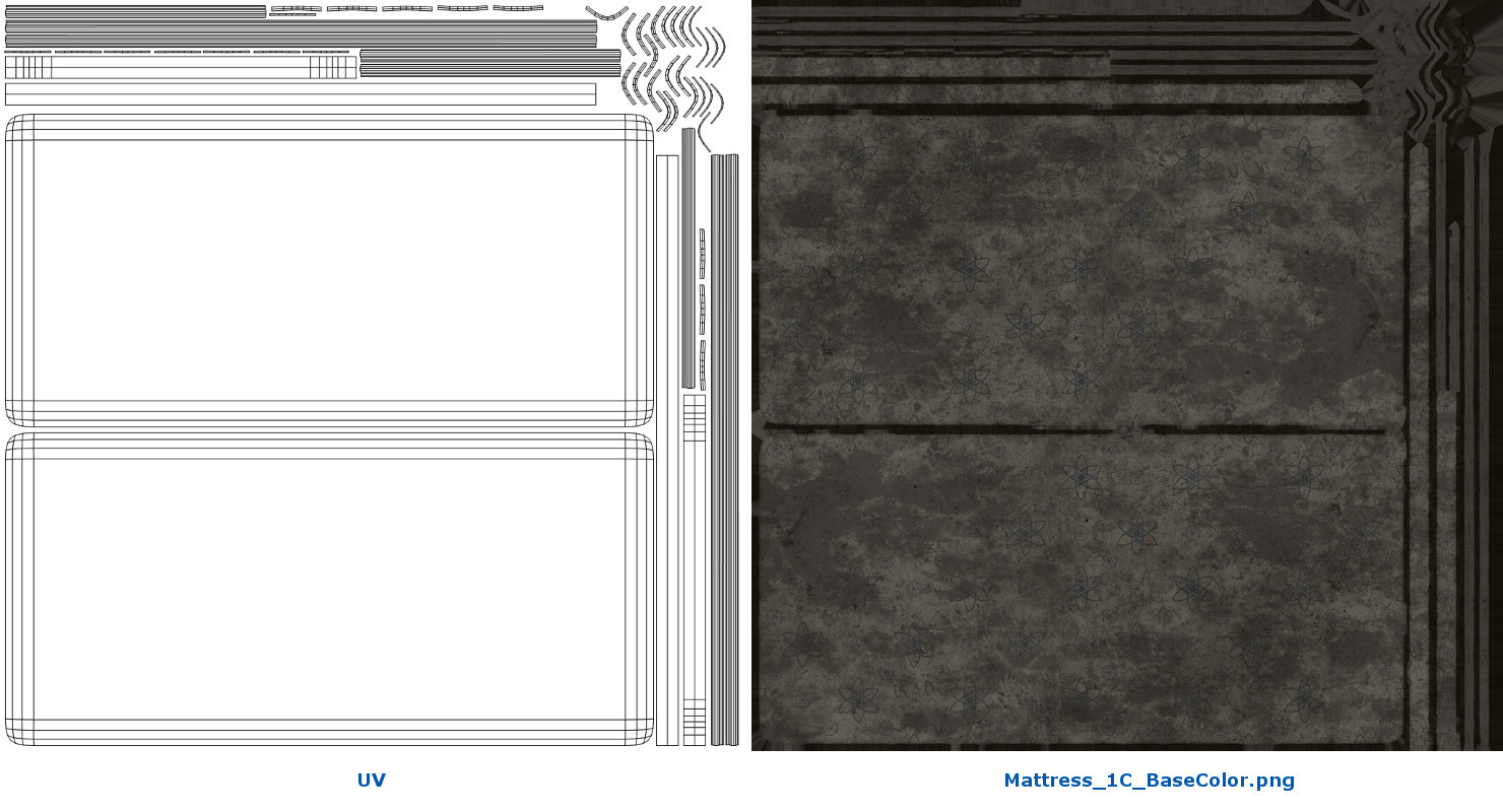 ArtStation - Bed 1C | Game Assets