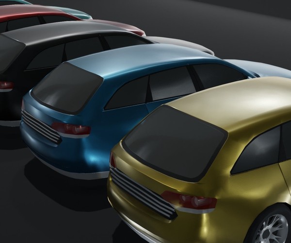 ArtStation - Station Wagon Car Generic Lowpoly 3D Model | Game Assets